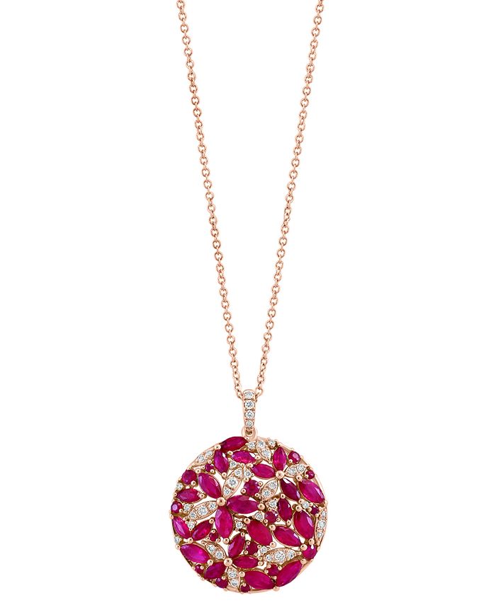 EFFY Collection EFFY® Ruby (3-1/8 ct. t.w.) & Diamond (1/4 ct. t.w ...