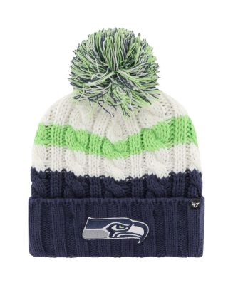 Women's '47 Brand White Seattle Seahawks Ashfield Cuffed Knit Hat with ...
