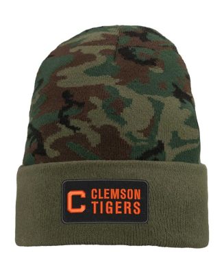 Men's Nike Camo Clemson Tigers Military-Inspired Pack Cuffed Knit Hat ...