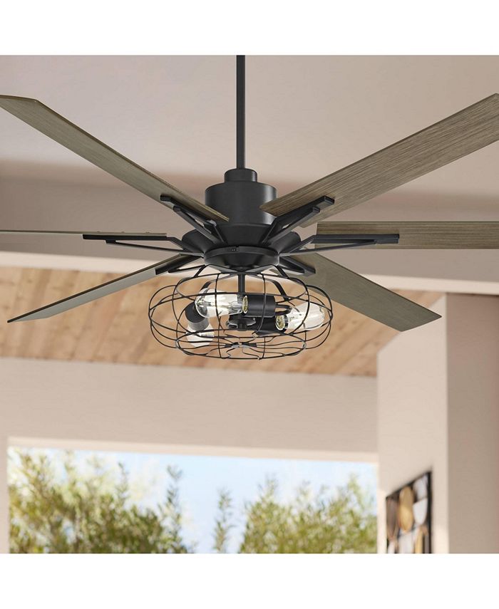 Casa Vieja 72" Expedition Industrial Rustic Indoor Ceiling Fan with LED ...