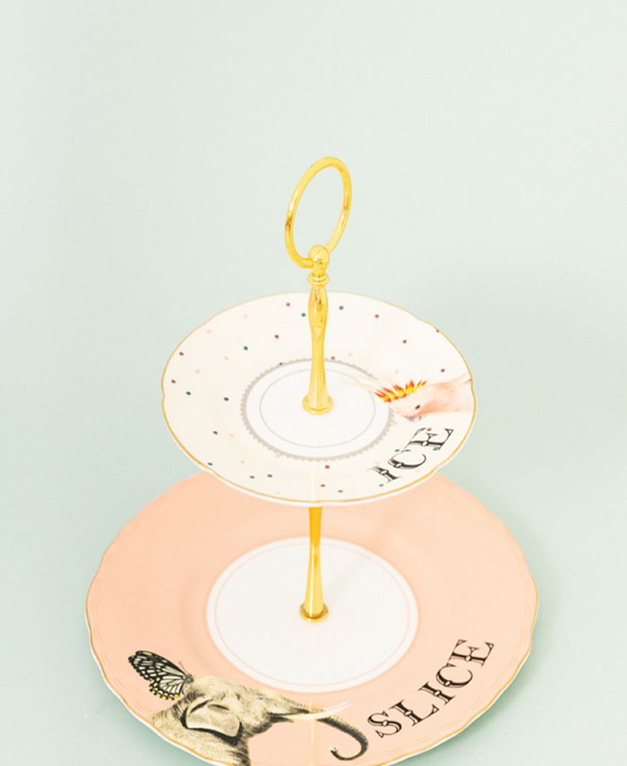 Yvonne Ellen Ice Slice 2 Tier Cake Stand - Macy's