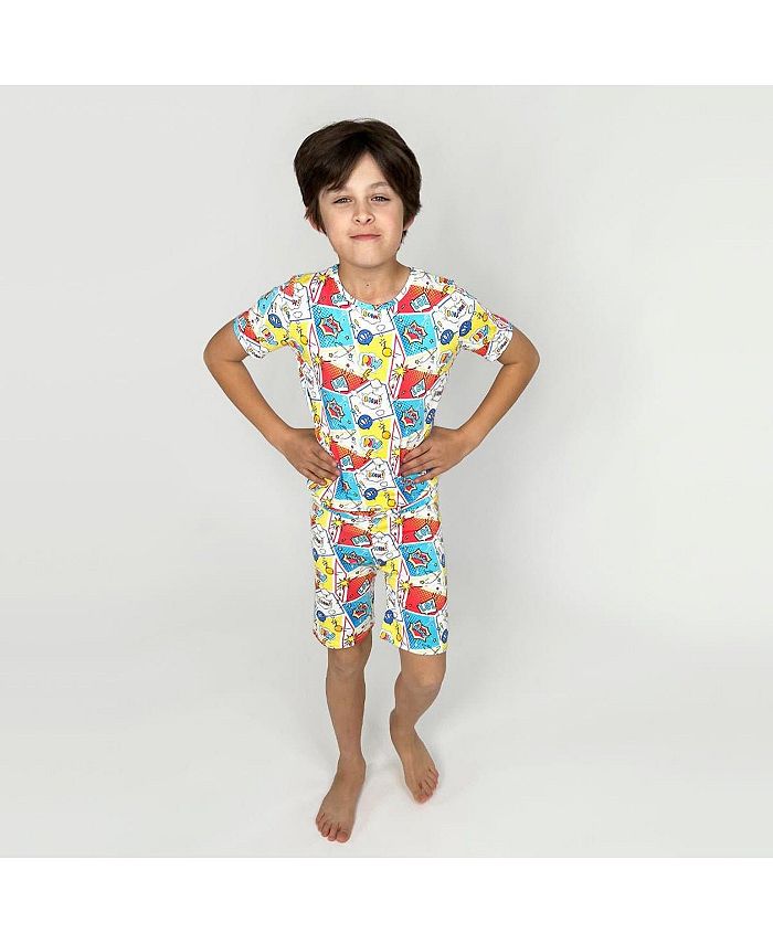 Bellabu Bear Toddler| Child Unisex Comic Hero 2-Piece Short Sleeve ...