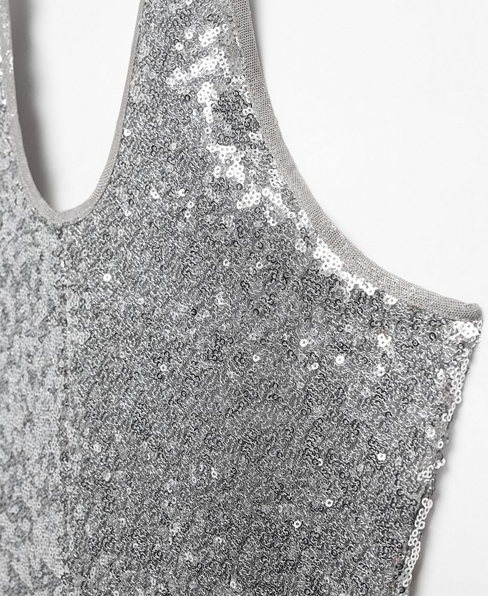 MANGO Women's Sequined Halter Neck Dress - Macy's