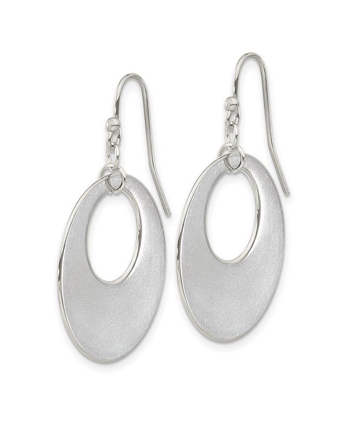 Chisel Stainless Steel Polished Circles Dangle Shepherd Hook Earrings ...