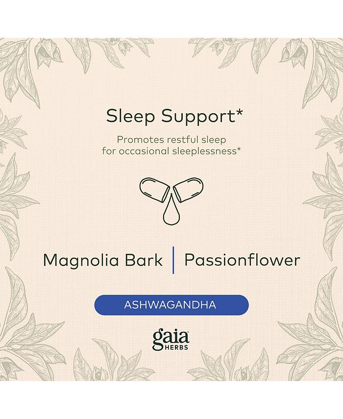 Gaia Herbs SleepThru - Natural Sleep Support Supplement with Organic Ashwagandha Root, Organic ...