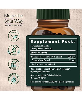 Gaia Herbs Oil of Oregano - Immune and Antioxidant Support Supplement ...
