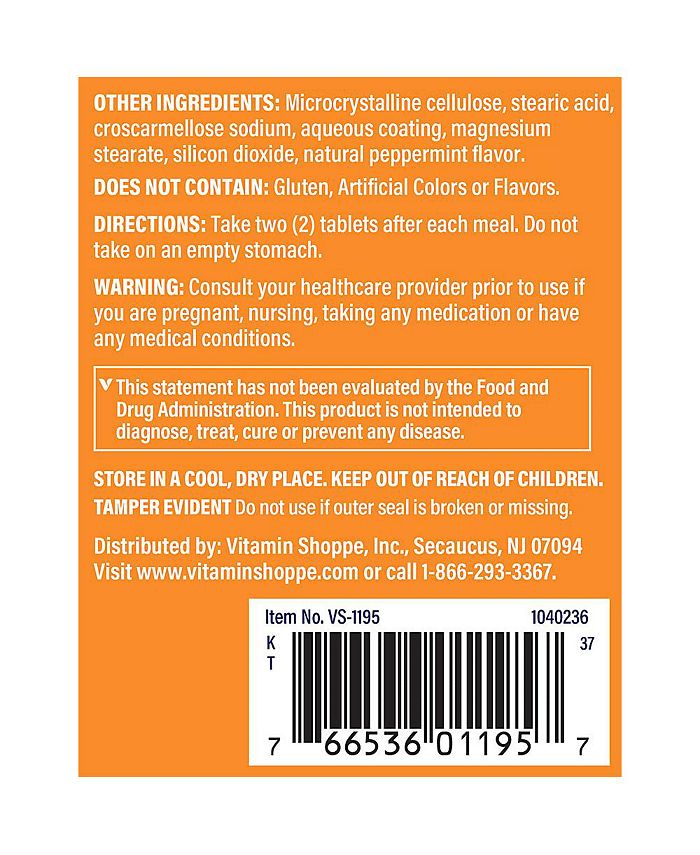 The Vitamin Shoppe Multi-Enzyme Digestive Formula (300 Tablets) - Macy's