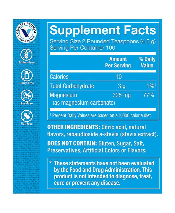 The Vitamin Shoppe Calm Zone Magnesium Powder - 325 MG - Raspberry ...