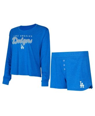 Concepts Sport Women's Royal Los Angeles Dodgers Meter Knit Long Sleeve ...
