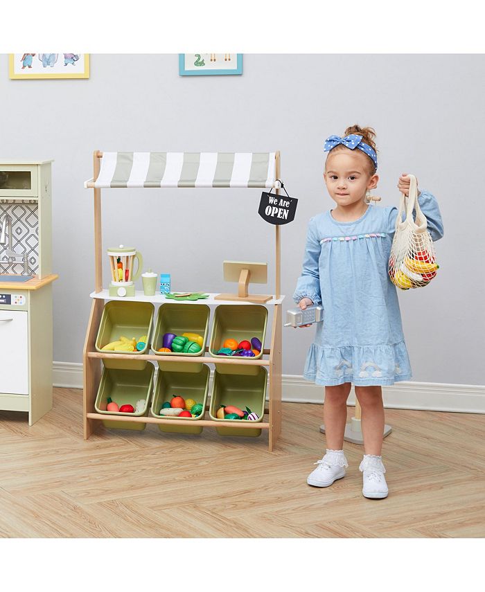 Teamson Kids - Little Helper Market Play Stand Play Kitchen - Olive Green - Macy's