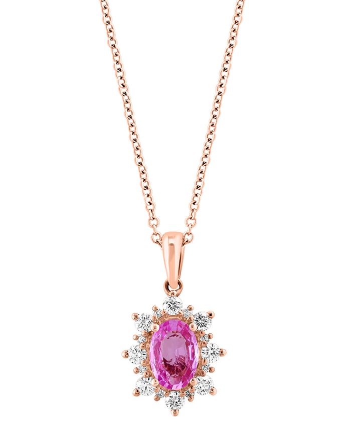 EFFY Collection EFFY® Pink Sapphire (7/8 ct. t.w.) & Diamond (1/3 ct. t ...