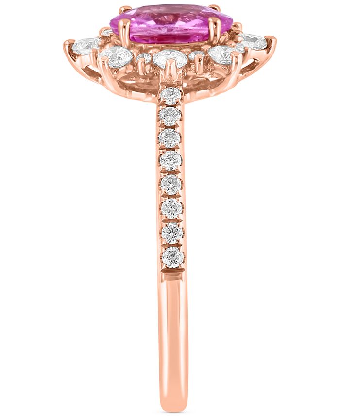 EFFY Collection EFFY® Pink Sapphire (7/8 ct. t.w.) & Diamond (3/8 ct. t ...