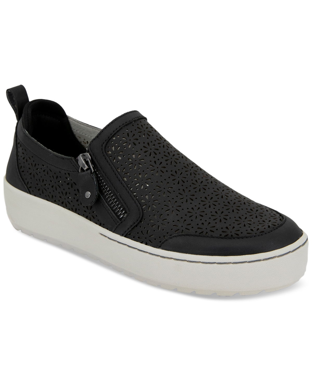 Click here for Jambu Womens July Wide Slip- On Zip Sneakers - Bla... prices