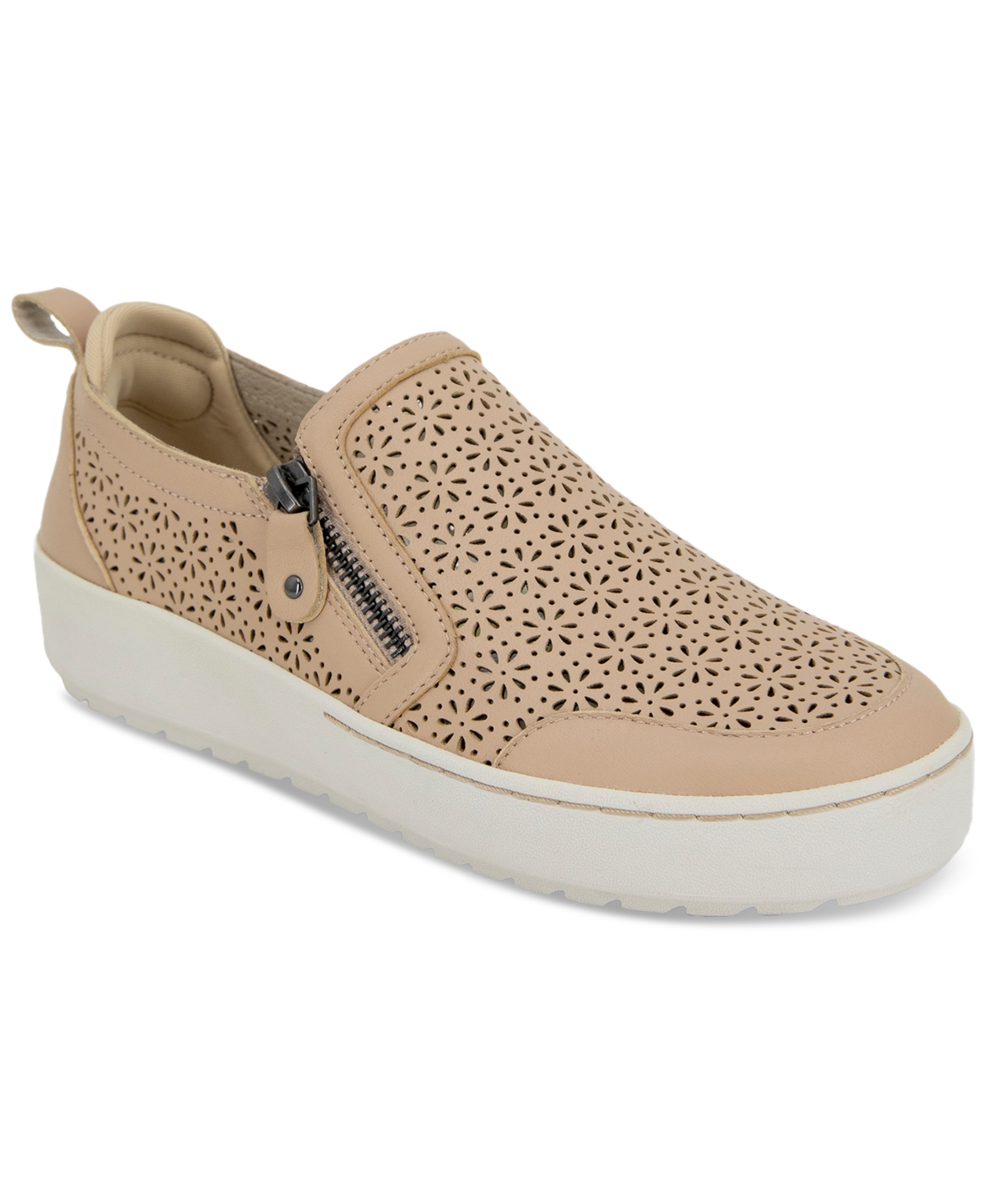 Click here for Jambu Womens July Wide Slip- On Zip Sneakers - Nud... prices