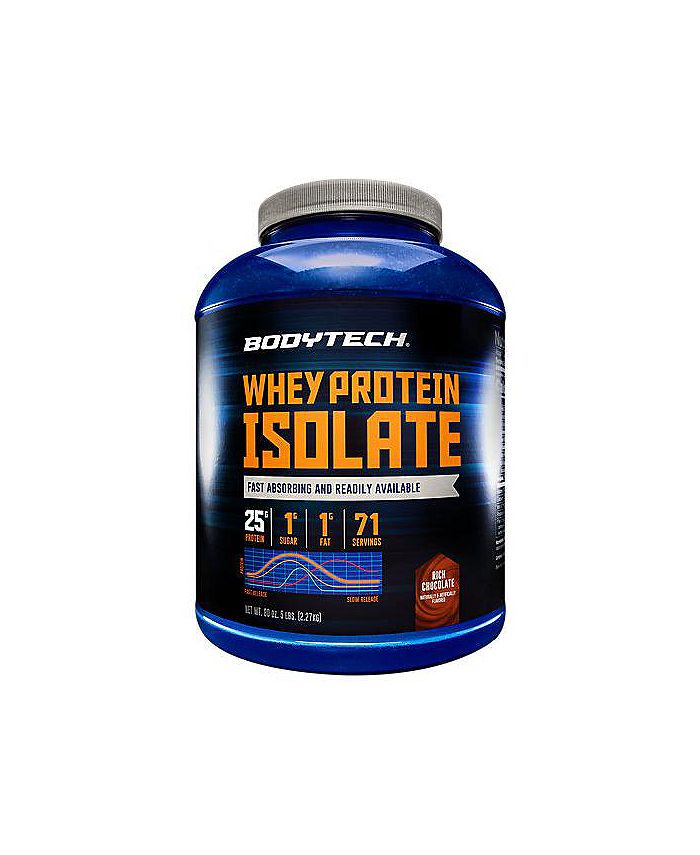 BodyTech Whey Protein Isolate Powder - Rich Chocolate (5 Lbs. / 71 ...