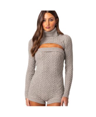 Women's Finnley two piece cable knit romper - Macy's
