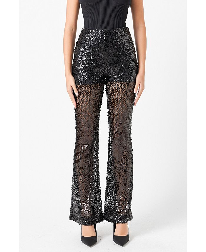 endless rose Women's Flared Sequins Pants - Macy's