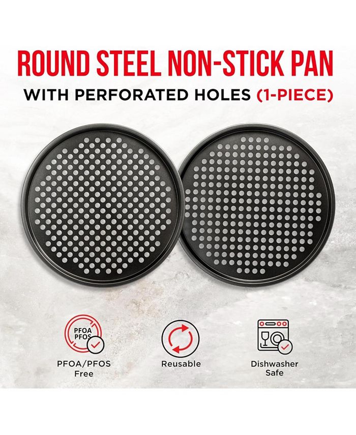 Bakken Swiss Non-Stick Pizza Pan with Holes - 13-Inch Perforated Pizza ...