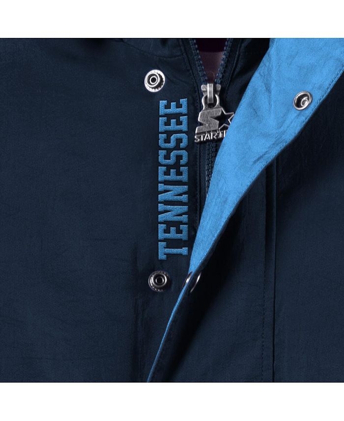 Starter Men's Navy, Blue Tennessee Titans Home Team Half-Zip Hoodie ...