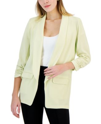 Bar III Women's Knit 3/4-Sleeve Boyfriend Blazer, Created for Macy's ...