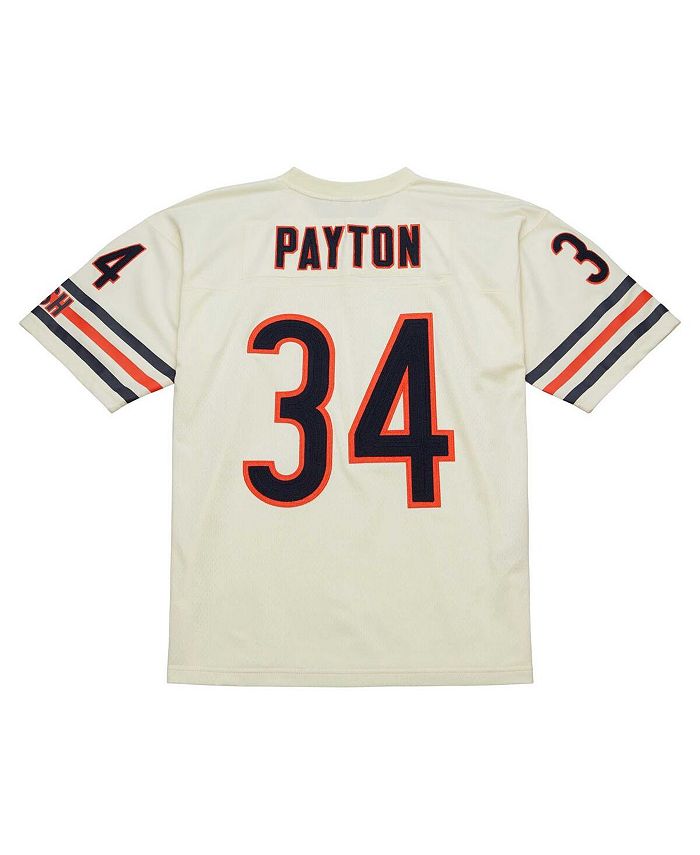 Mitchell & Ness Men's Walter Payton Cream Chicago Bears Chainstitch Legacy Jersey - Macy's