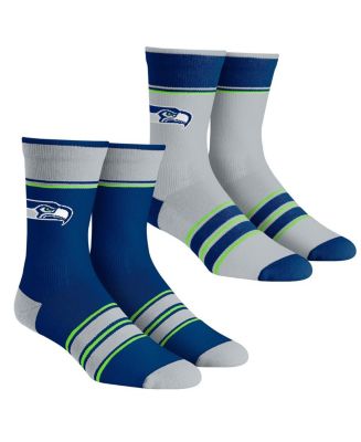 Men's and Women's Rock 'Em Socks Seattle Seahawks Multi-Stripe 2-Pack ...