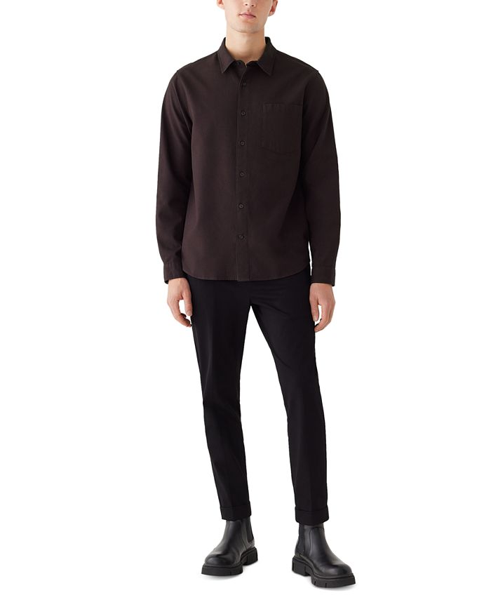 Frank And Oak Men's Solid-Color Flannel Button Shirt - Macy's