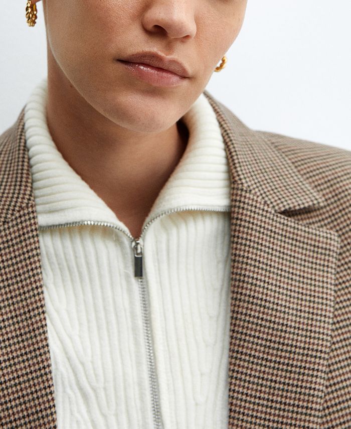 MANGO Women's Cross Button Blazer - Macy's