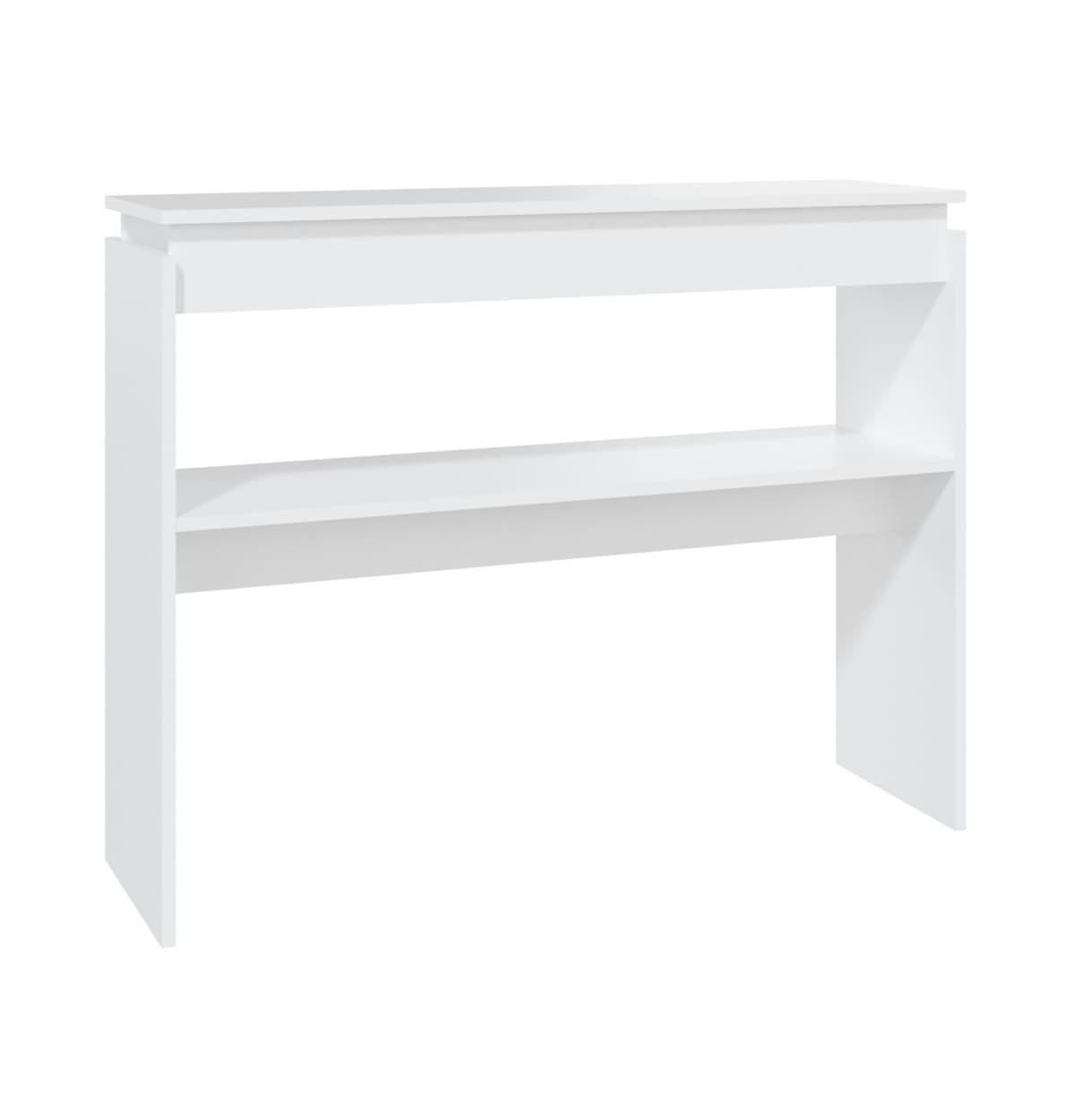 Click here for Console Table White 40.2x11.8x31.5 Engineered Wood... prices