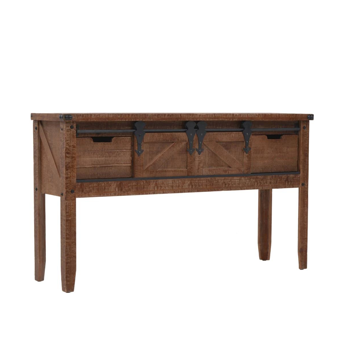 Click here for Console Table Solid Fir Wood 51.6x14x29.5 Brown -... prices