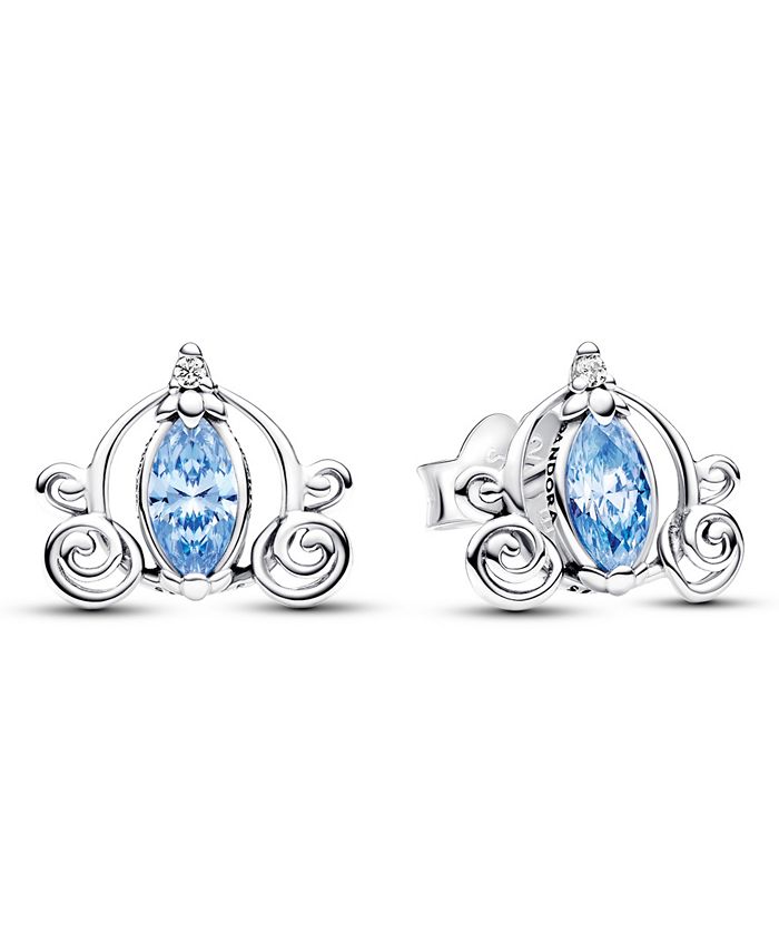Pandora Sterling Silver Disney Cinderella Stud Earrings - Macy's