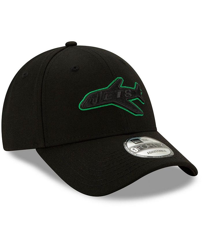 New Era Men's Black New York Jets Throwback Logo Momentum 9FORTY ...