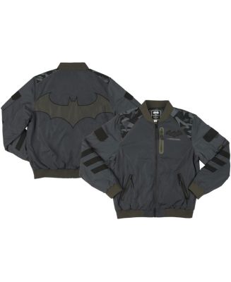 Men's Gray Batman Tactical Full-Zip Bomber Jacket - Macy's