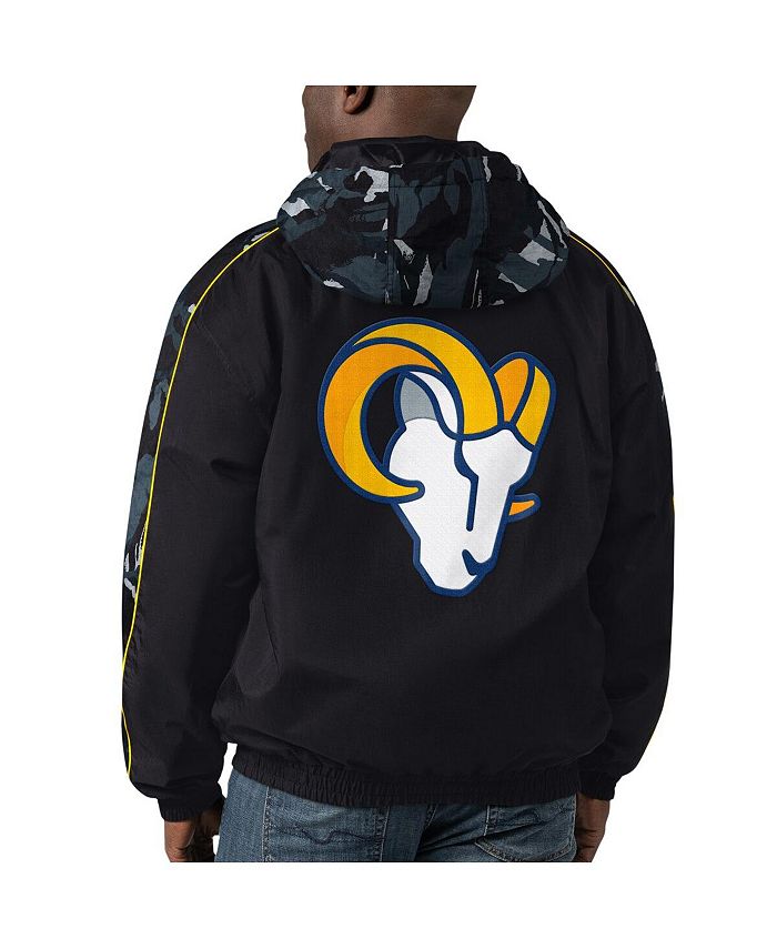 Starter Men's Black Los Angeles Rams Thursday Night Gridiron Full-Zip ...