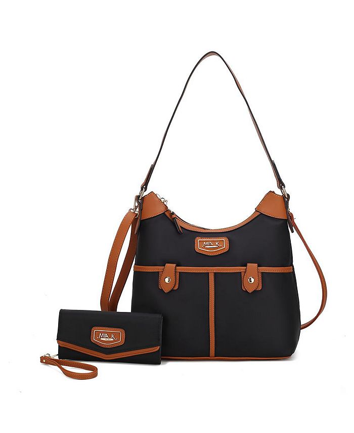 MKF Collection Harper Nylon Hobo Shoulder Handbag with Matching Wallet ...