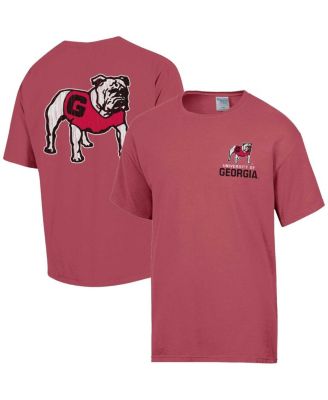 Men's Comfortwash Red Distressed Georgia Bulldogs Vintage-Like Logo T ...