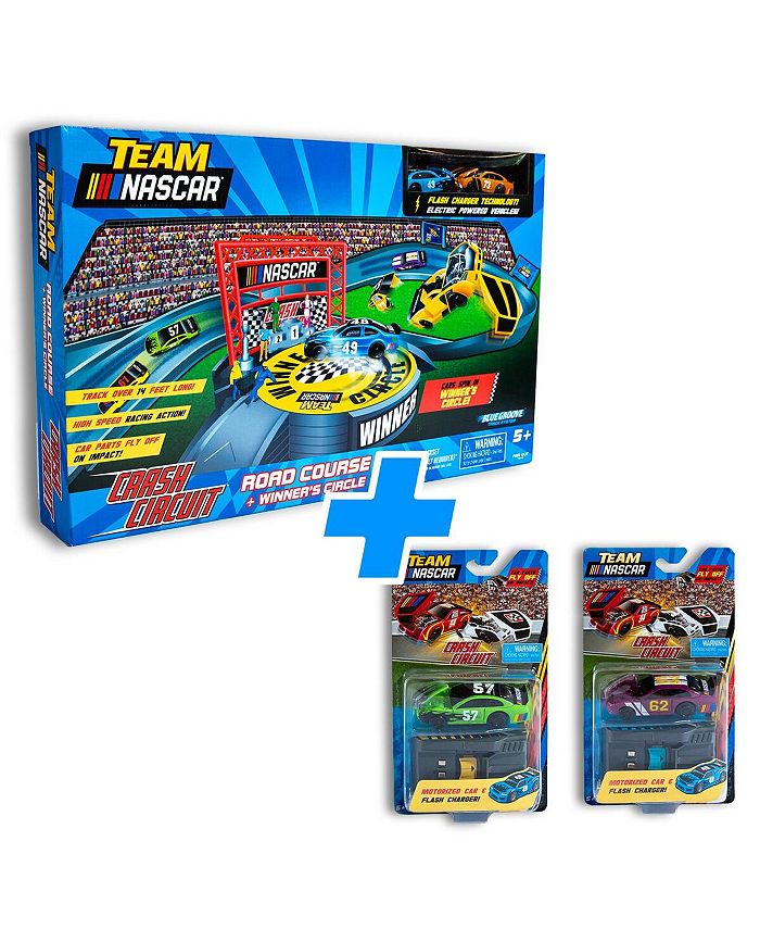 TEAM NASCAR NASCAR Crash Circuit Road Course with Winner's Circle Set ...
