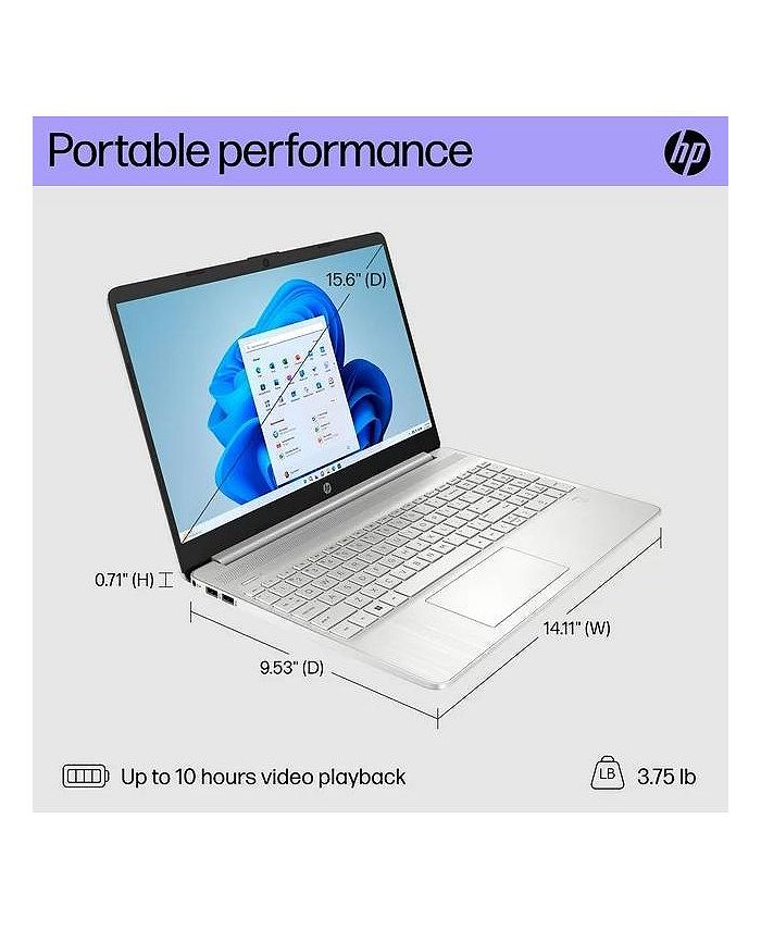 HP Essential Laptop, 15.6" FHD 1920 x 1080 Non-touch 60Hz, Intel Core ...