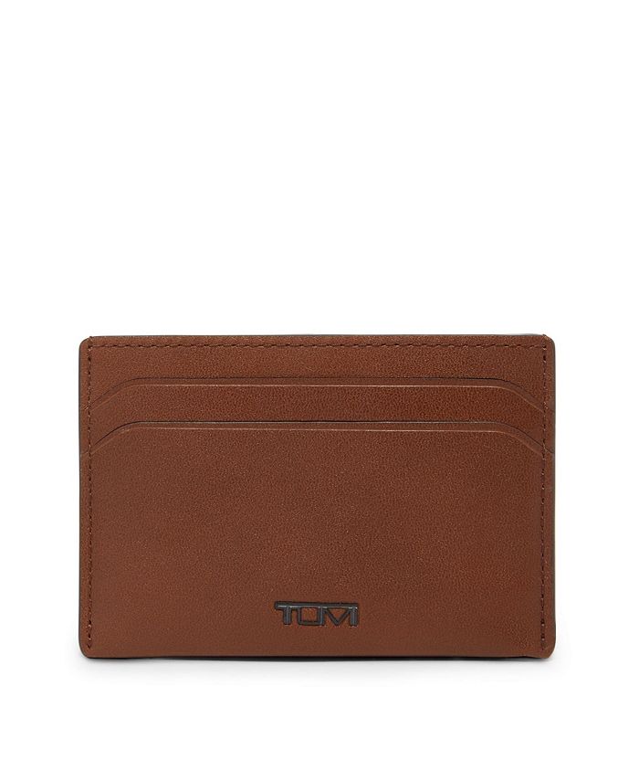 TUMI Men's Nassau Slim Card Case Leather Wallet - Macy's