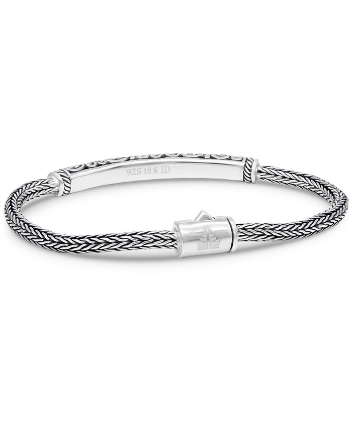 DEVATA Bali Filigree with Dragon Bone Chain Bracelet in Sterling Silver and 18K Gold - Macy's