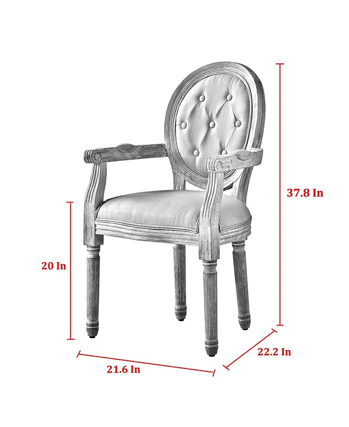 Rustic Manor Edna Linen Dining Chair - Macy's