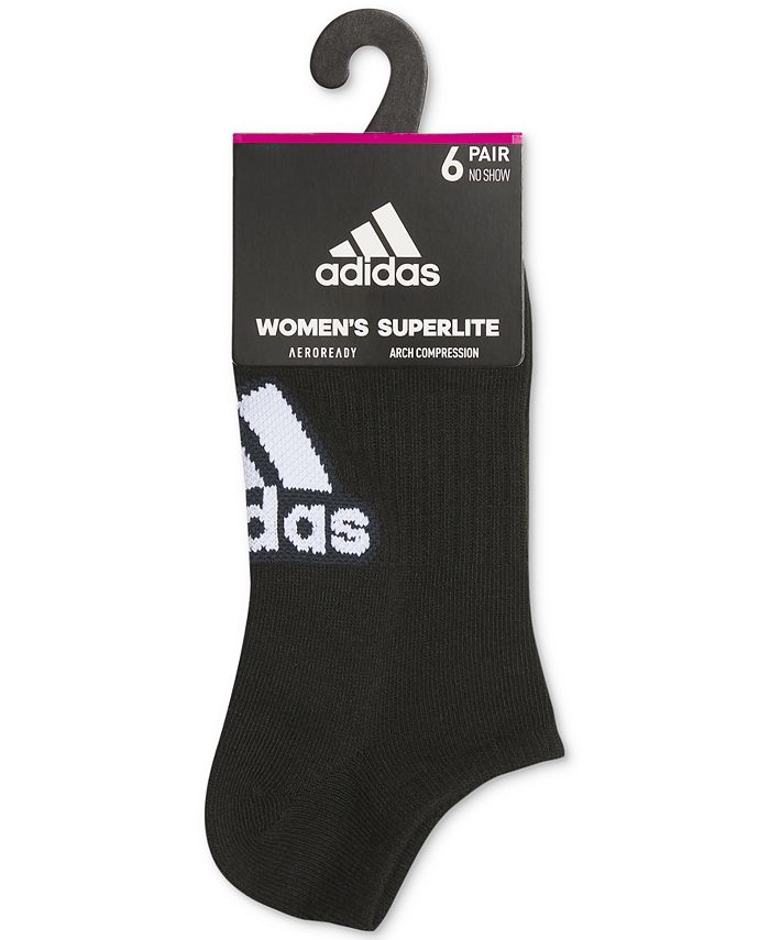 adidas Women's 6-Pk. Superlite Classic No Show Socks - Macy's