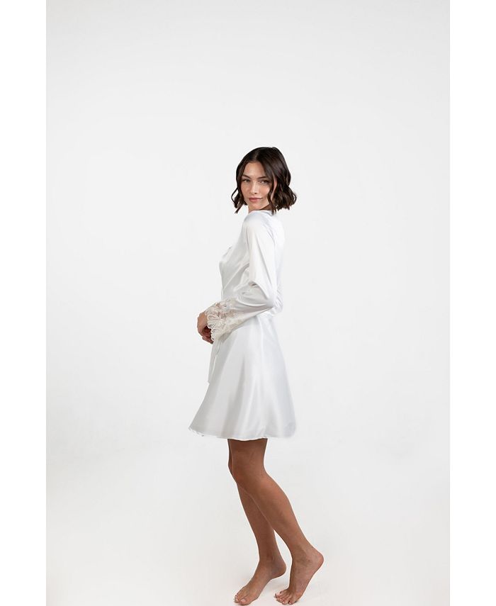Entos Luxury Satin Robe Agathe By Entos - Macy's