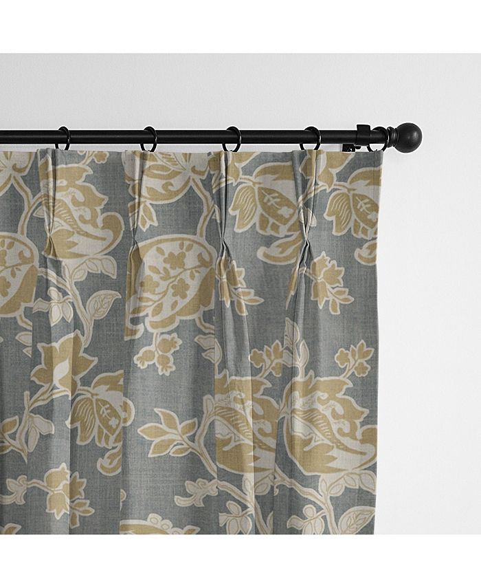 6ix Tailors Fine Linens Golden Bloom Barley Pinch Pleat Drapery Panel ...