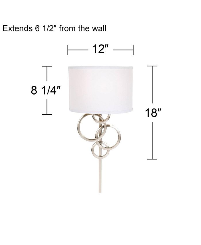 Possini Euro Design Circles Modern Indoor Wall Mount Lamp Brushed ...
