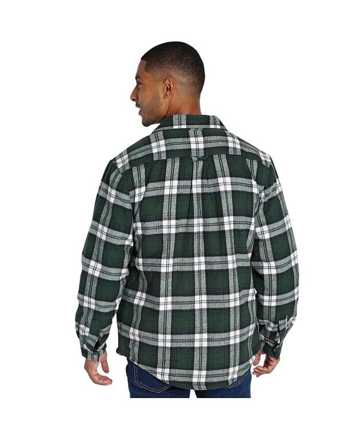Jachs NY Men's Sherpa Lined Brushed Flannel Jacket - Macy's