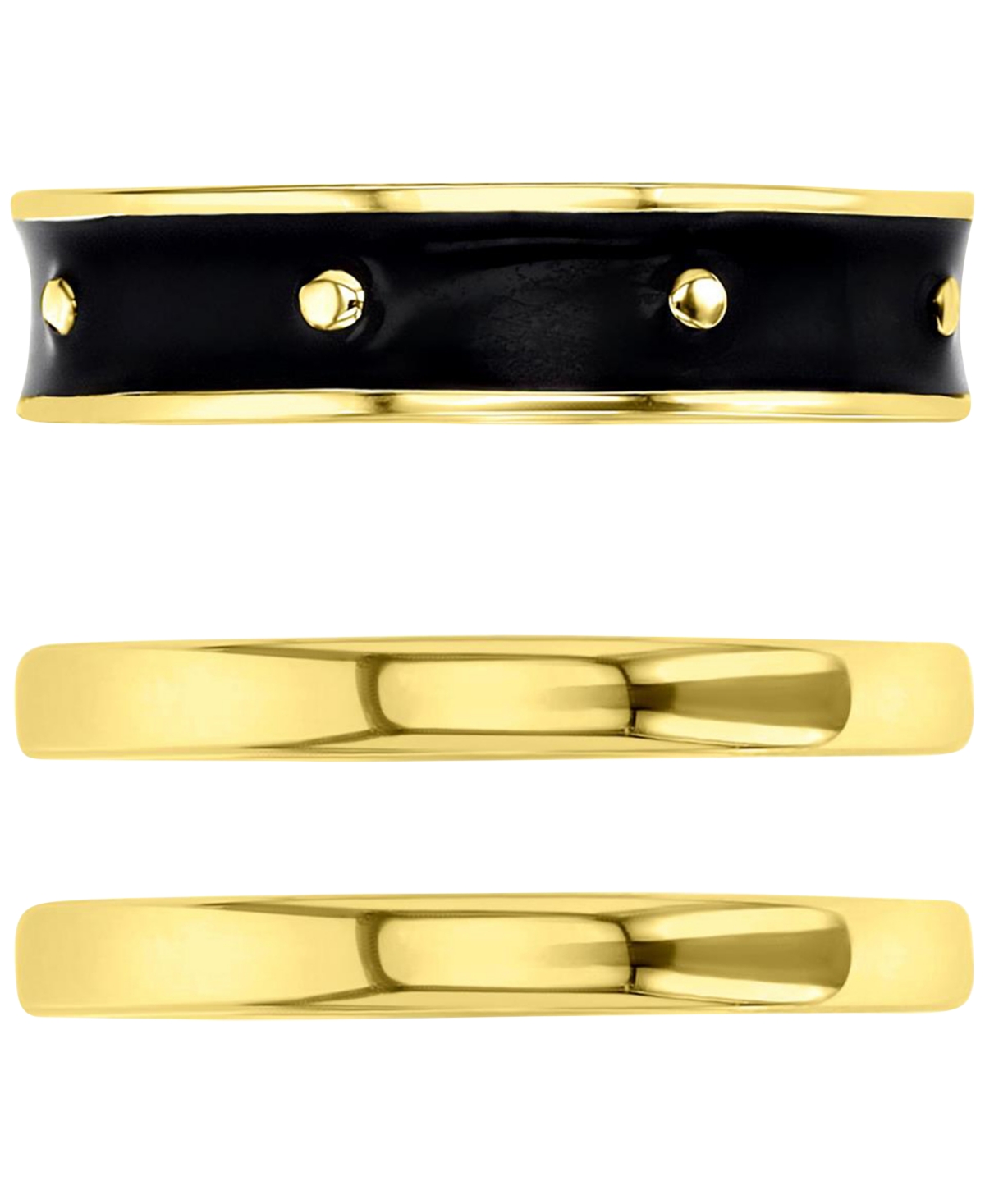 Click here for 3-Pc. Set Enamel & Polished Stack Rings in 14k Gol... prices