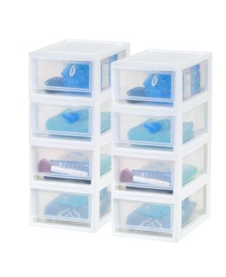 IRIS USA 6 Qt. Small Plastic Stacking Drawer, Stackable Storage ...
