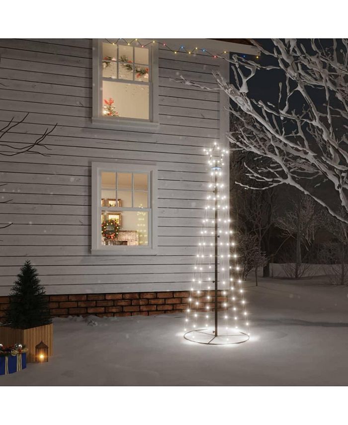 vidaXL Christmas Cone Tree Cold White 108 LEDs 2x6 ft - Macy's