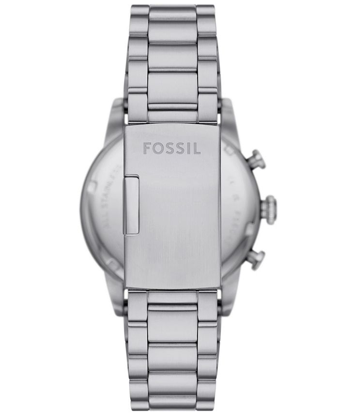 Fossil Men's Sport Tourer Chronograph Silver-Tone Stainless Steel Watch ...